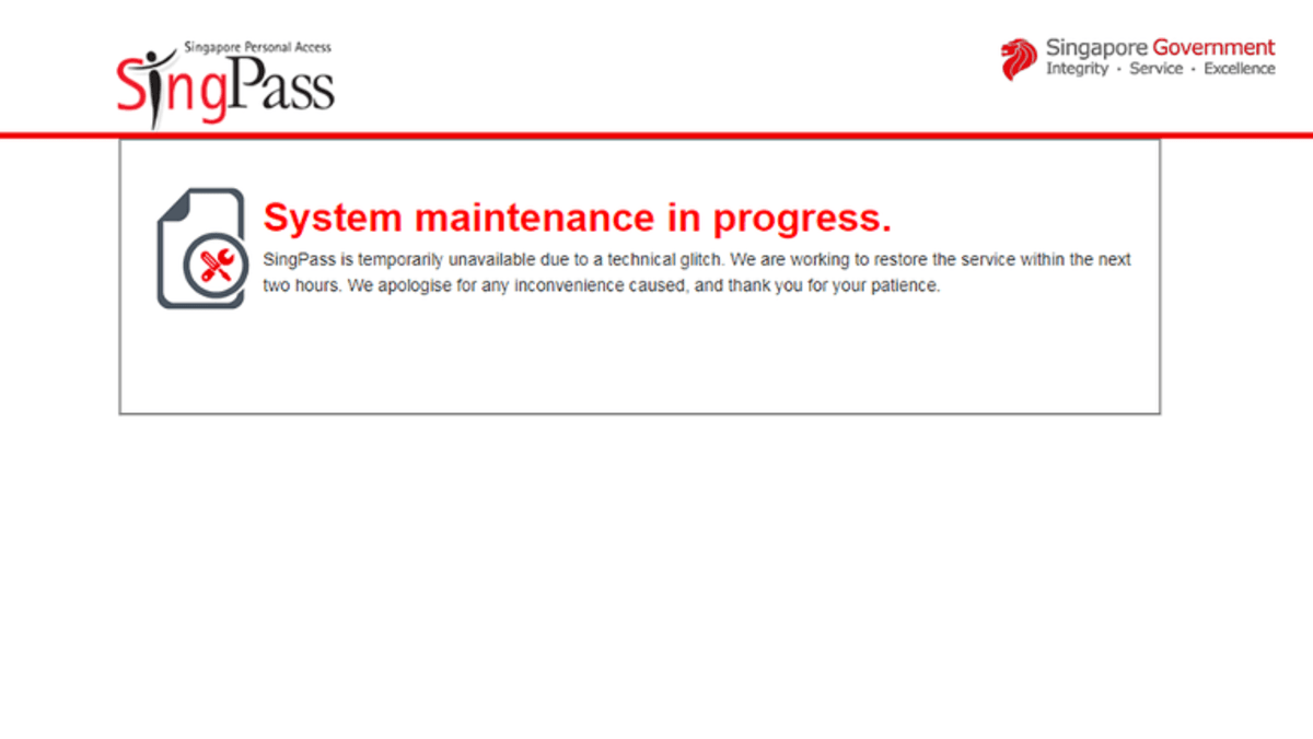 Khidmat SingPass, CorpPass sudah pulih selepas alami gangguan berjam ...