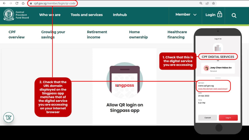 Police warn against scams involving scanning of Singpass QR codes - CNA