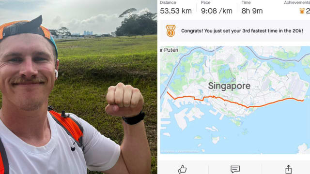 澳洲男子八小时跑53公里 从樟宜机场横穿全岛到大士 - 8world