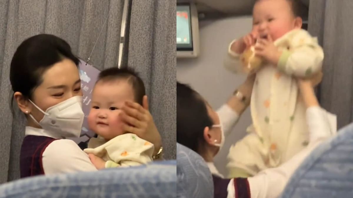 Flight attendant in China praised online after comforting crying baby ...