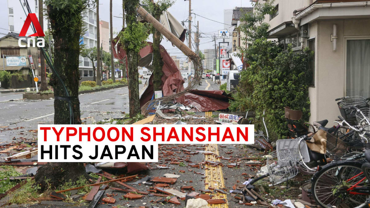 Typhoon Shanshan hits Japan, some tourists left stranded | Video - CNA