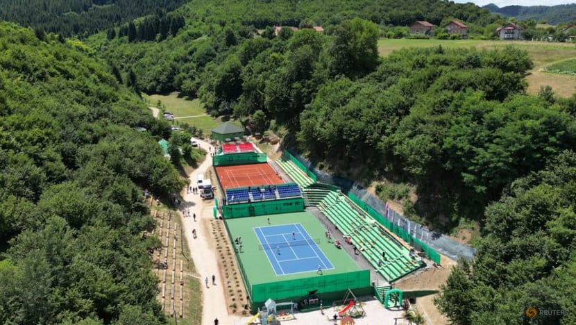 Djokovic opens regional tennis centre at Bosnian Pyramids park - CNA