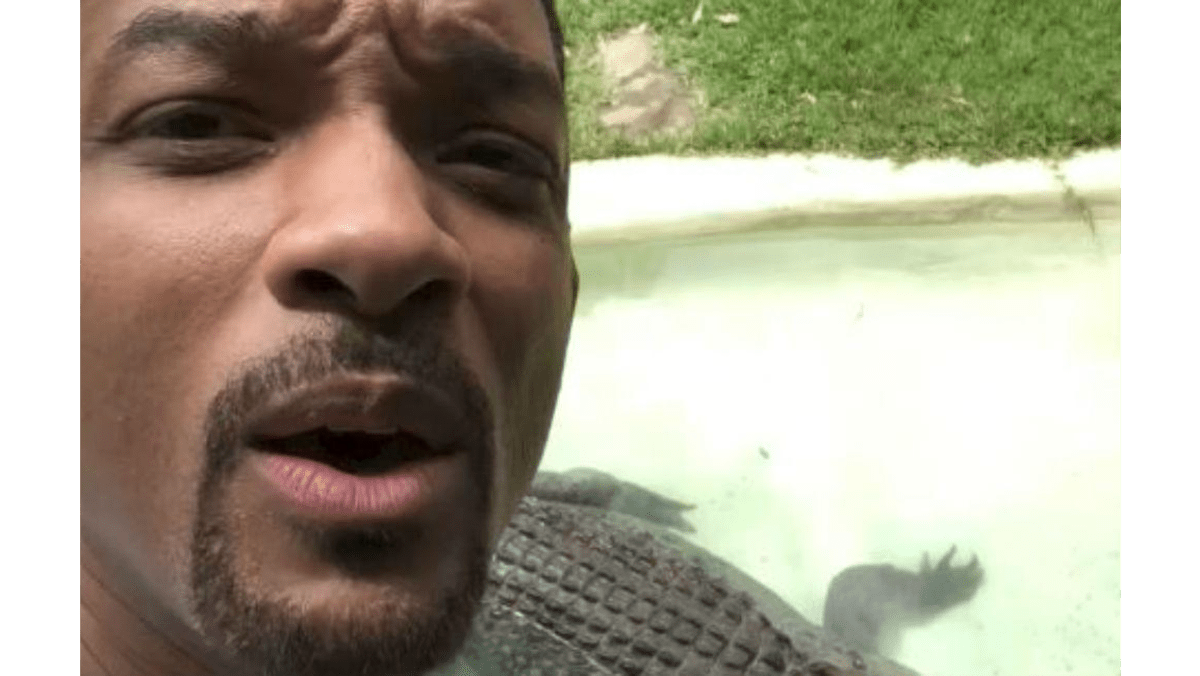 Will Smith records risky encounter with giant crocodile - 8days