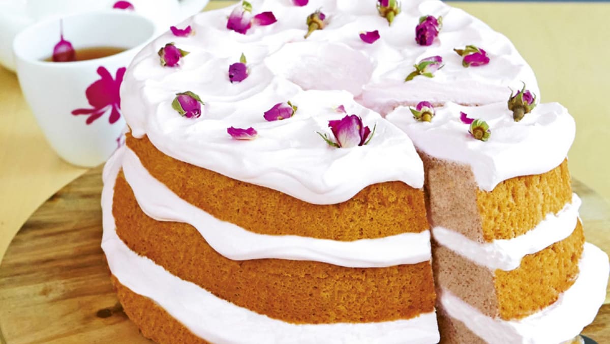 You'll Want To Bury Your Face In This Raspberry & Rose Chiffon Cake - 8days