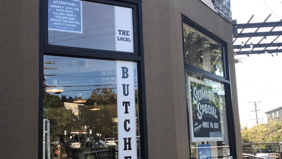Only in California: butcher agrees to display anti-meat sign - TODAY