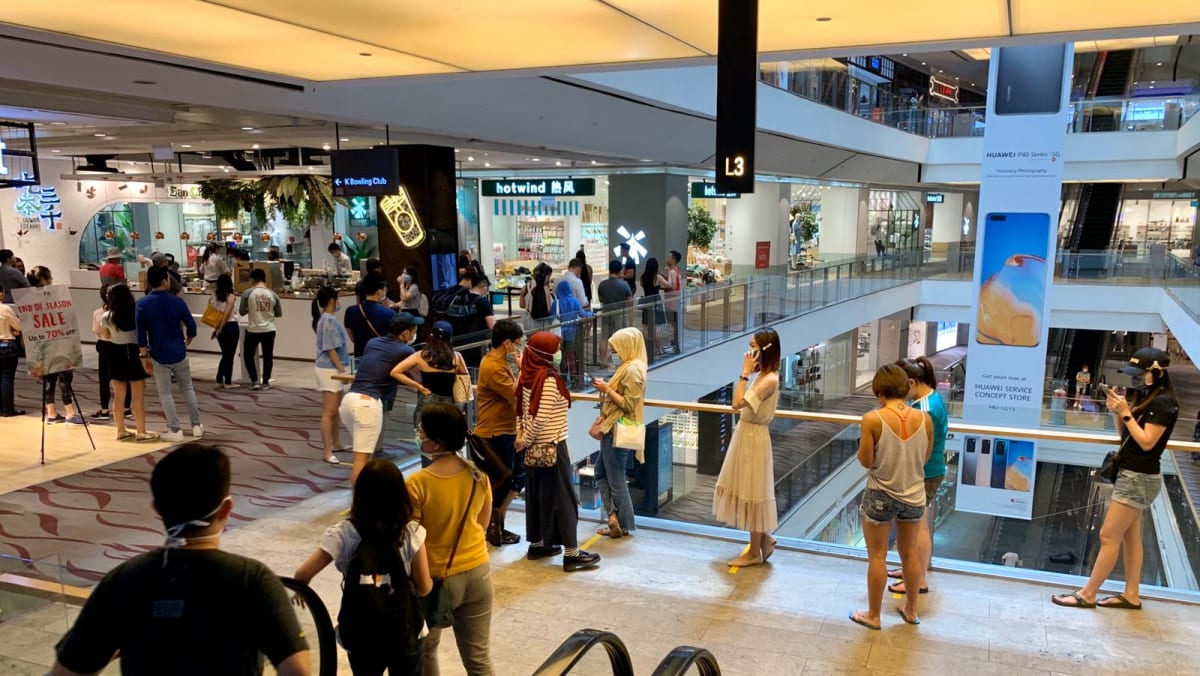 Long queues at some malls as shoppers rush to prepare for closure of ...