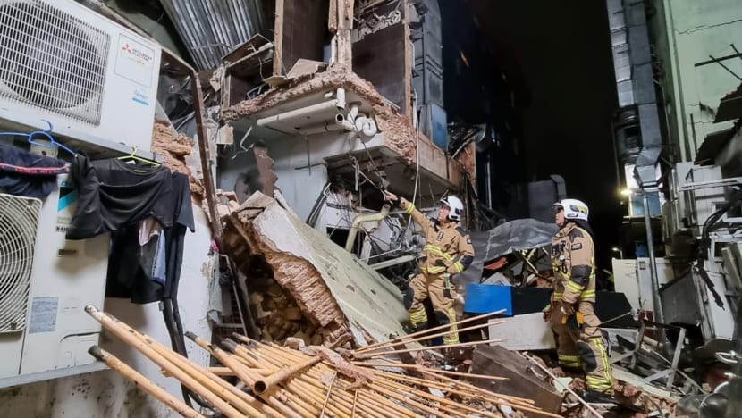 Six injured after suspected gas explosion causes partial collapse of ...