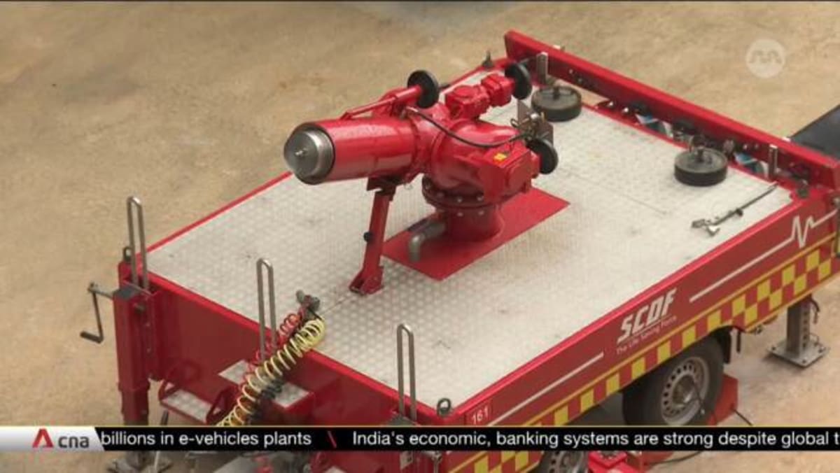 Modular oil tank firefighting system is SCDF’s latest tool in fighting ...