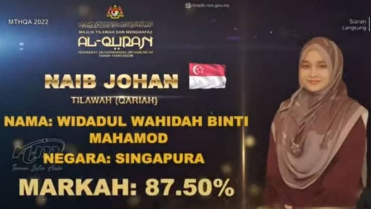 Qariah SG Widadul Wahidah Mahamod dinobat naib johan Tilawah Al-Quran ...