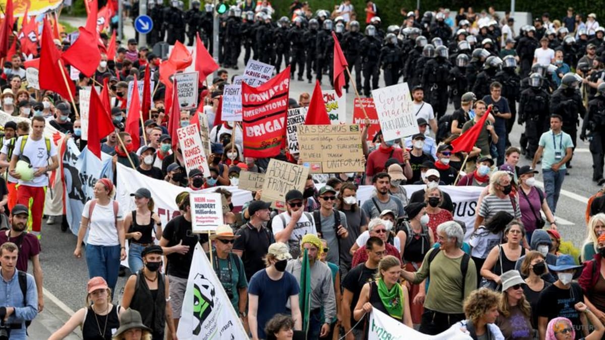 Hundreds protest for climate justice as G7 leaders meet in Bavaria - CNA
