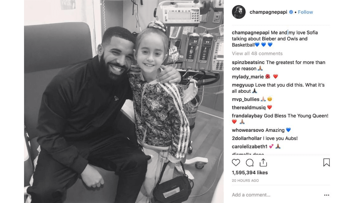 Drake surprises young fan after heart transplant - 8days