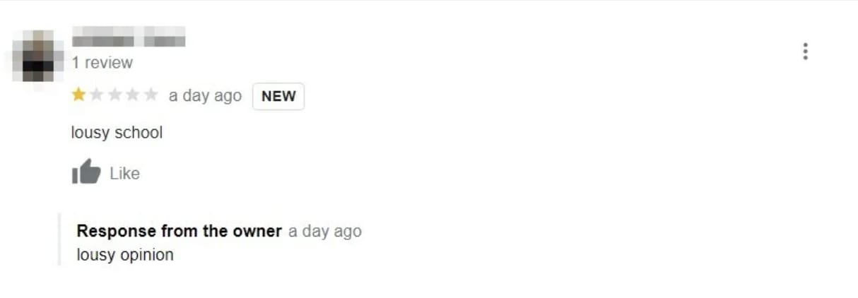 #trending: Sassy replies to negative Google reviews of two secondary ...