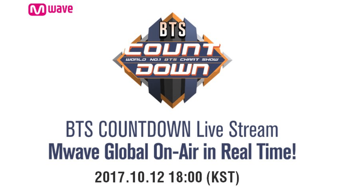 BTS COUNTDOWN to Live Stream Through Mwave - 8days