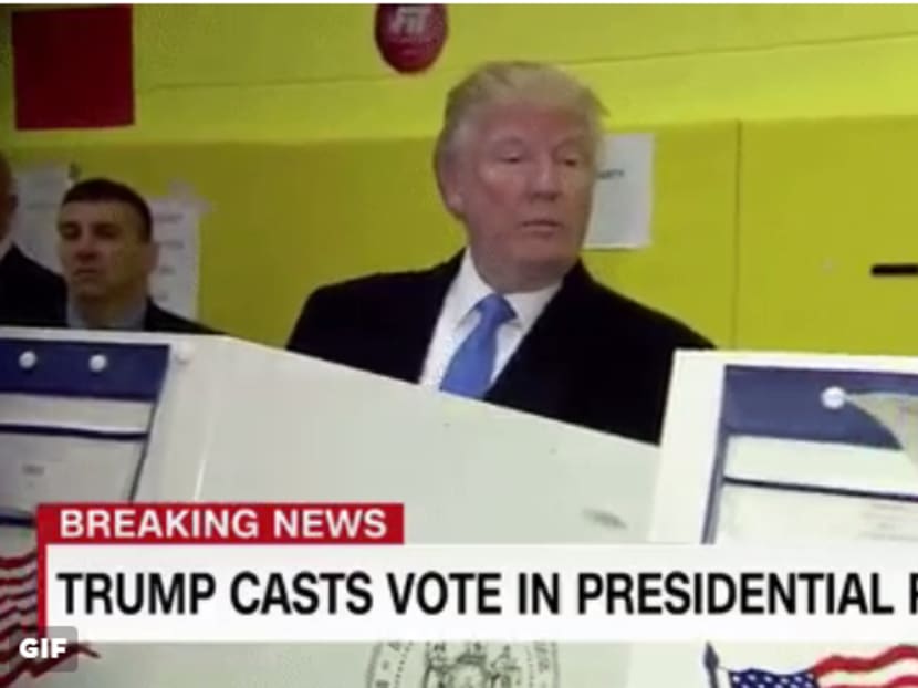 Photo of Donald Trump peeking at wife Melania voting goes viral - TODAY