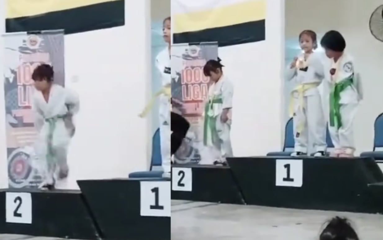 Girl Throws Tantrum On Podium After Coming In 2nd In Karate Competition ...