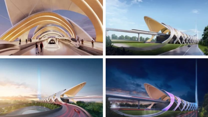 Reka bentuk futuristik stesen Bukit Chagar RTS Link Johor Bahru-S'pura ...