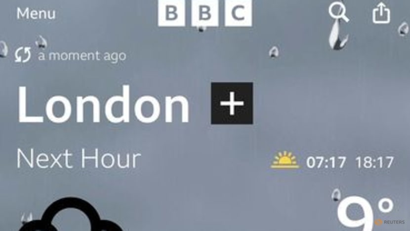 BBC Weather app wrongly shows 18,995mph wind speeds in Britain - CNA