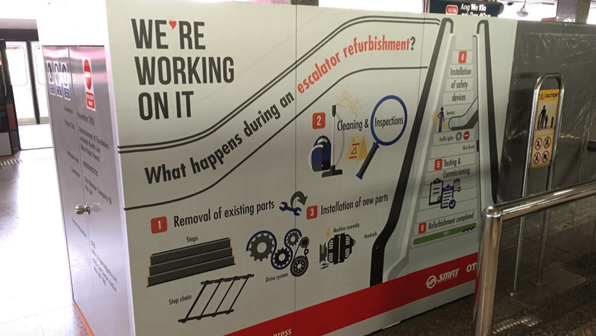 SMRT acknowledges initial slow progress in escalator upgrade programme ...