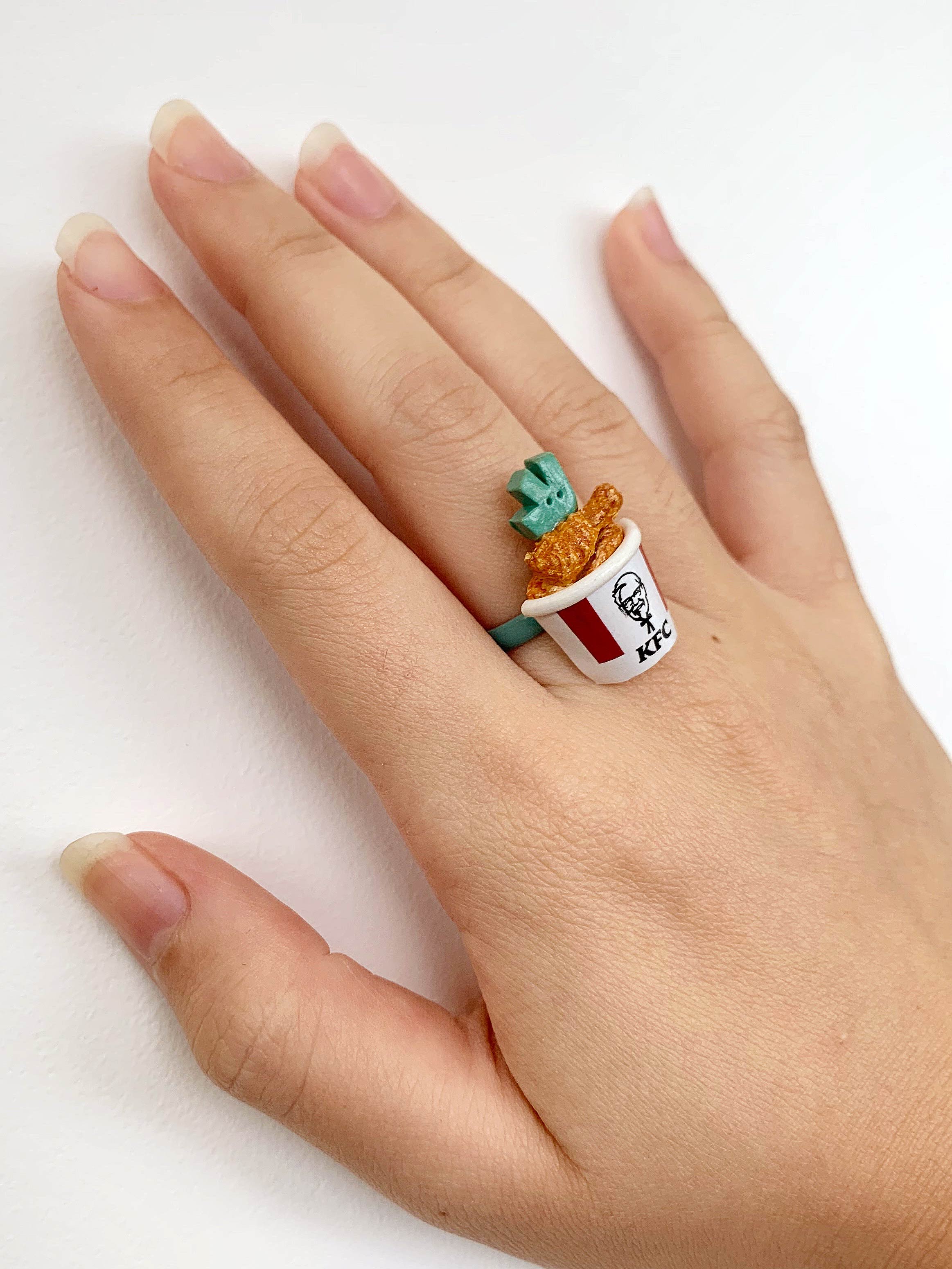 We Tried On The KFC x Deliveroo Fried Chicken Ring For Valentine’s Day ...