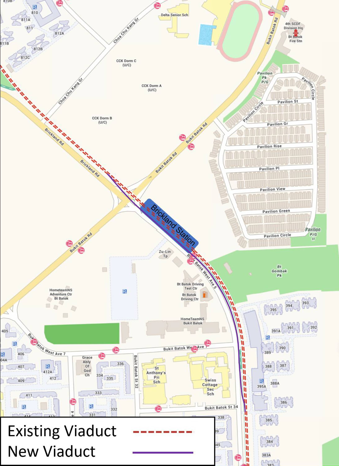 Construction on new Brickland MRT station along North-South Line to ...