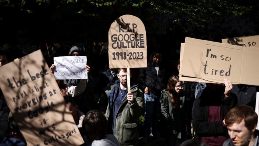 Google workers in London stage walkout over job cuts - CNA Google workers in London stage walkout over job cuts - CNA