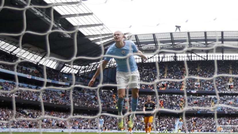 Guardiola angry over Haaland's penalty gesture - CNA Guardiola angry over Haaland's penalty gesture - CNA