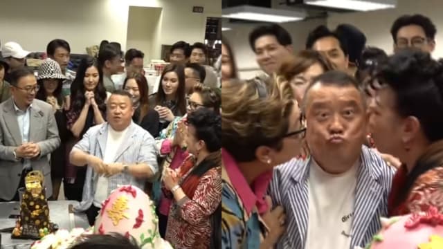 曾志伟庆70大寿 获众人轮番献吻 - vibes by 8world