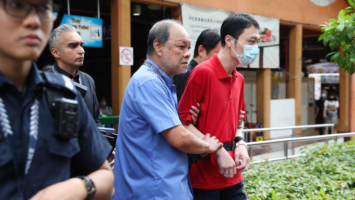 Maxwell Food Centre murder: 41-year-old suspect taken by police to ...