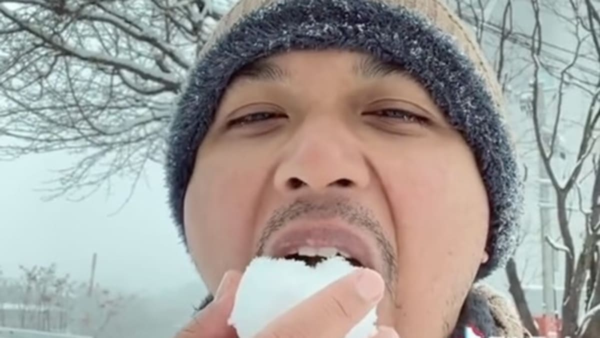 He said it tasted “like ice” but clearly it was not - 8days