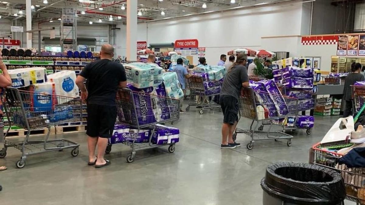 COVID-19: Panic buying prompts toilet roll rationing Down Under - CNA