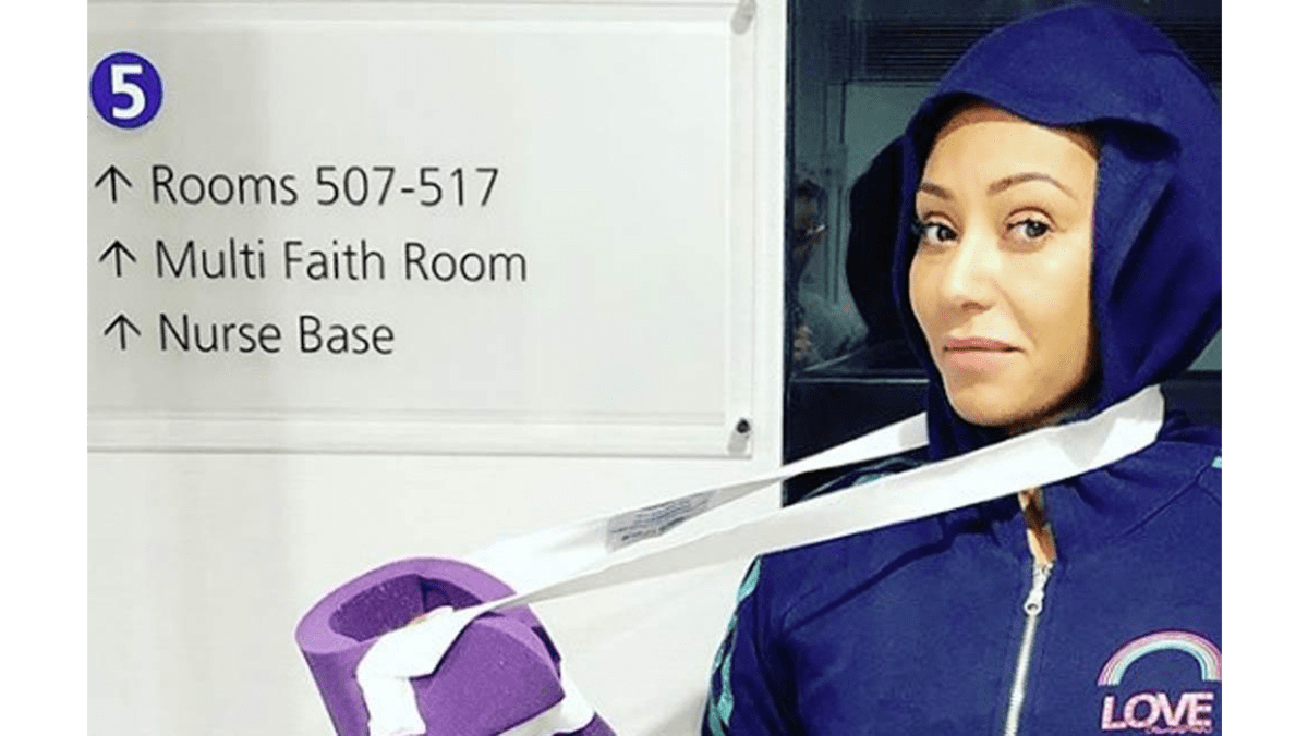 Mel B still in pain from fall - 8days