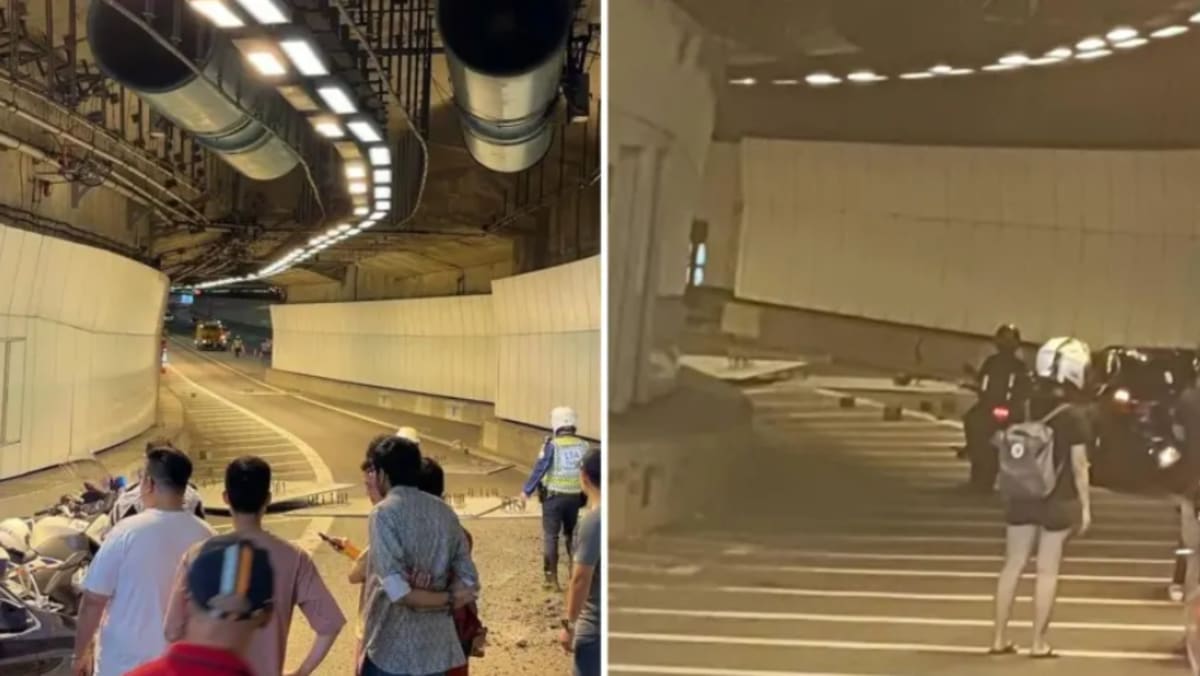 Pemandu lori disiasat; plat besi jatuh dari kenderaan dekat KPE - BERITA Mediacorp