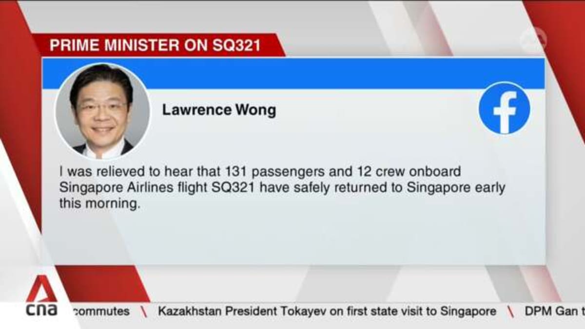 SQ321: PM Wong promises thorough probe, SM Lee sends condolences - CNA