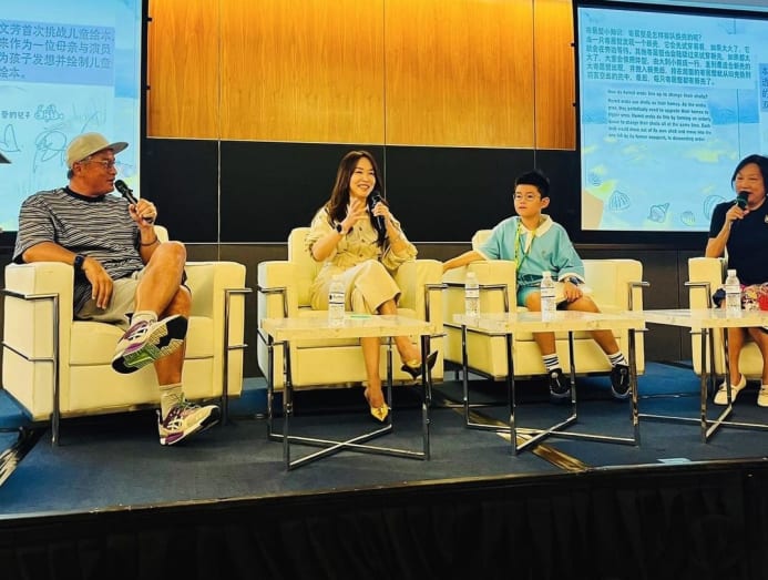 Fann Wong’s 10-year-old son inspired to master Chinese because she and ...