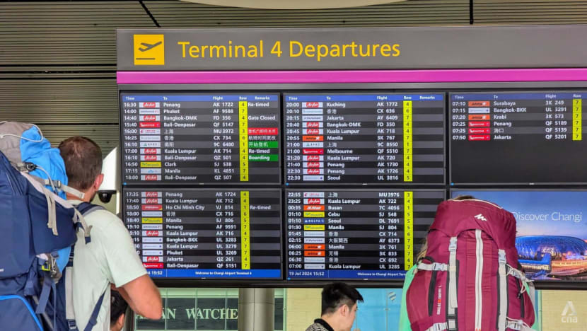 More than 100 flights at Changi Airport were delayed due to CrowdStrike ...