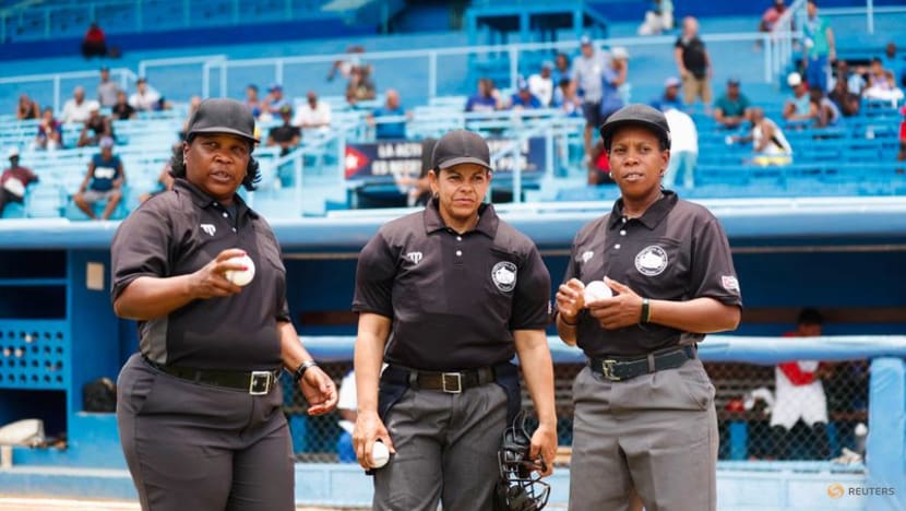 Cuba's first female umpire team breaks into male-dominated baseball - CNA