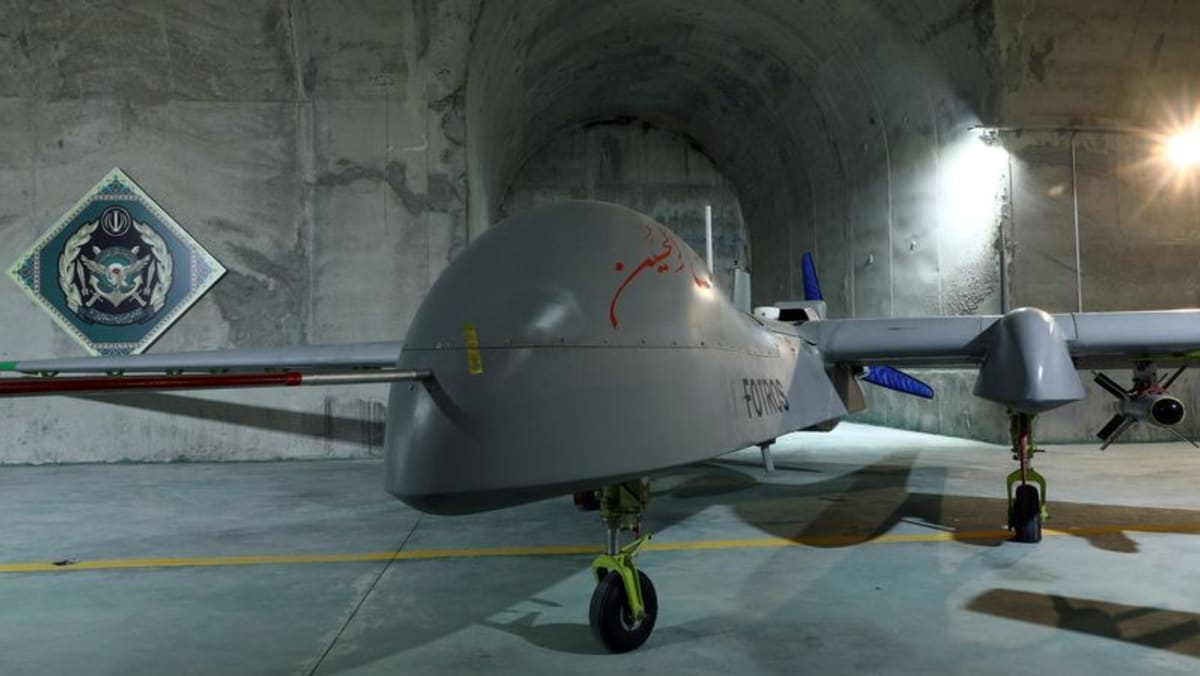 Iran shows off underground drone base, but not its location - CNA