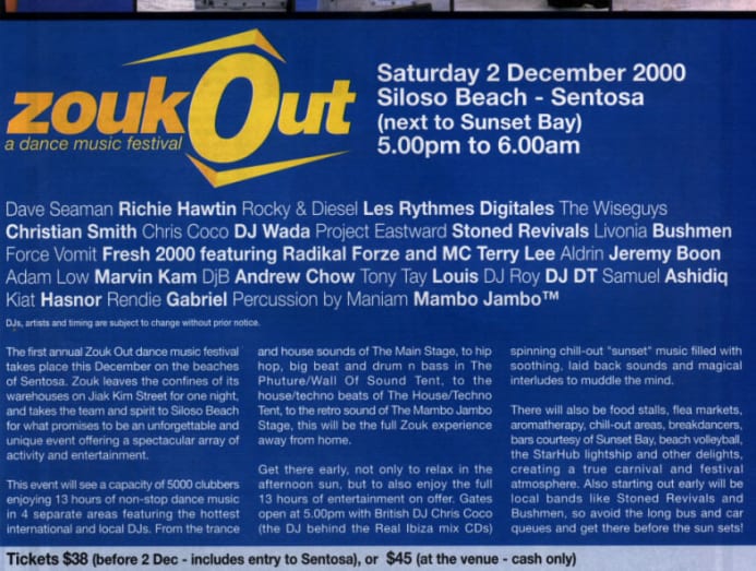 In pictures: ZoukOut Singapore's history from 2000 to 2023 - CNA Lifestyle