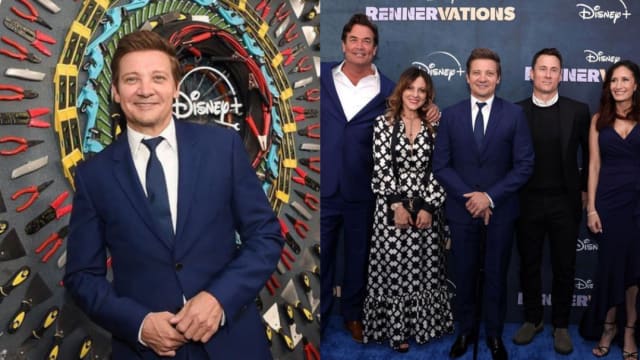 Jeremy Renner重伤后首度走出院外 拄拐杖公开现身 - vibes by 8world