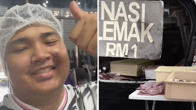 马国男子路边卖1令吉椰浆饭爆红 两年努力后开店 - 8world