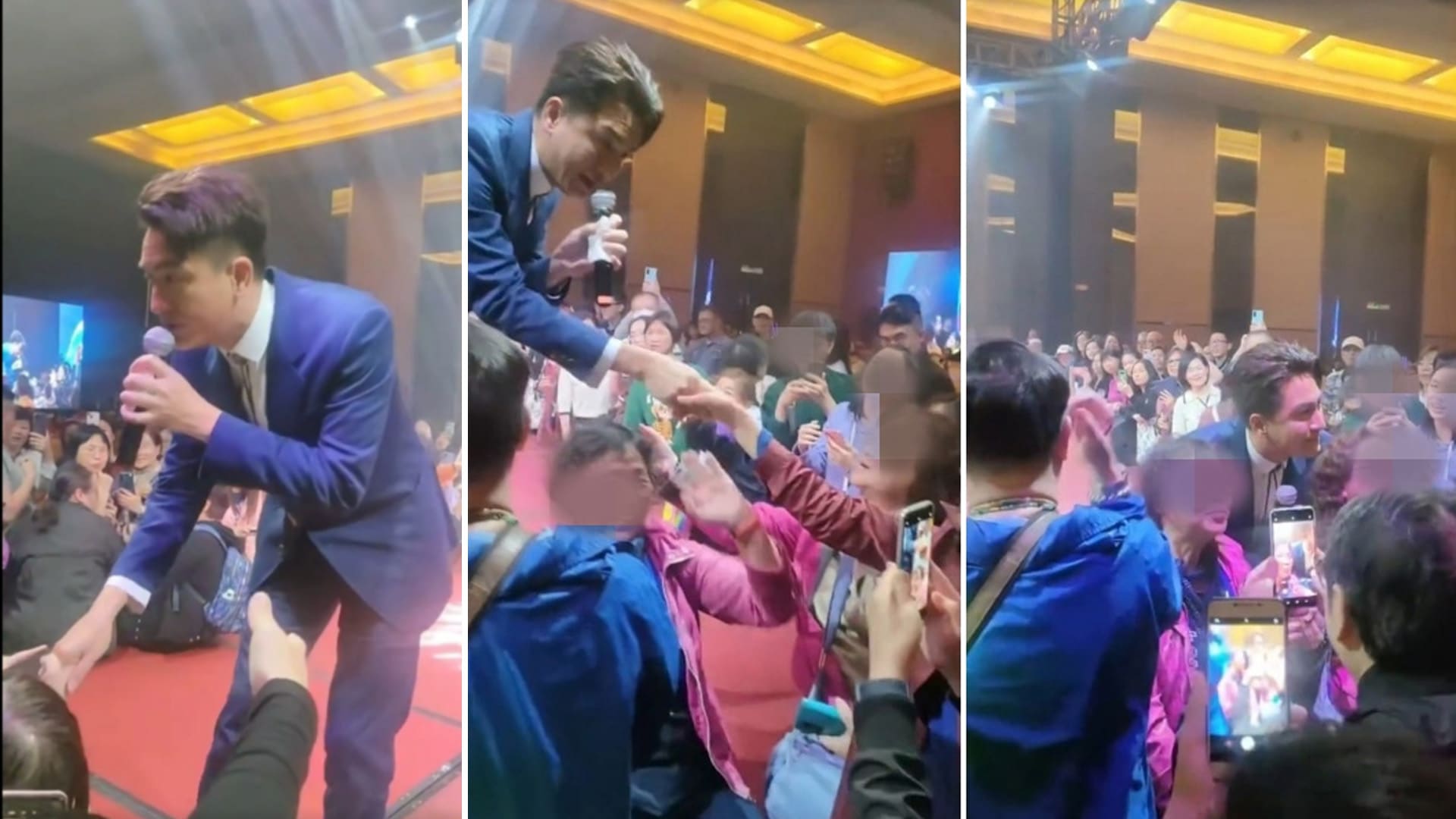 Kenneth Ma’s Auntie Fans Shower Him With Ang Pows On Stage - 8days