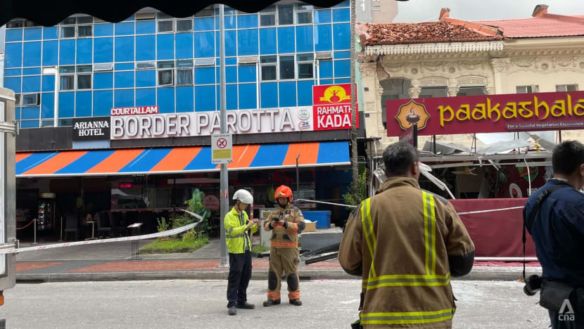 Hotel guests evacuated after shophouses partially collapse along Syed ...