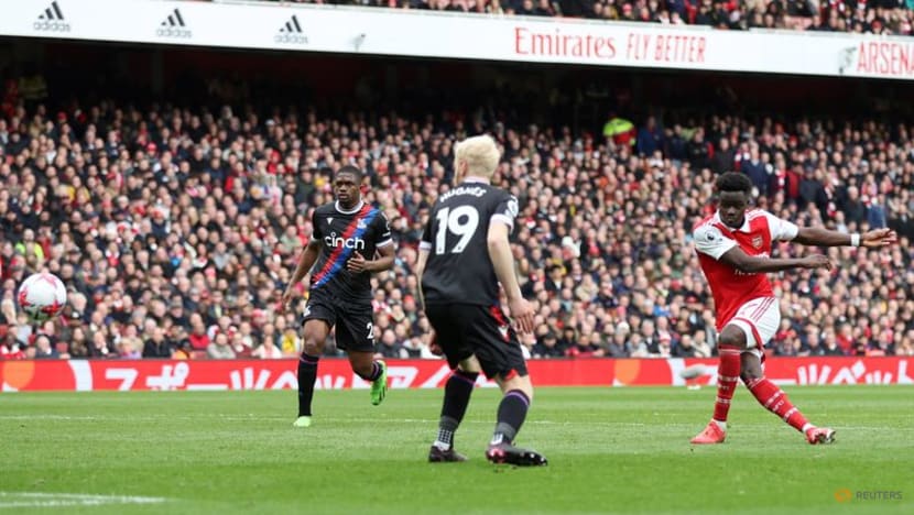 Saka Double Against Palace Sends Arsenal Eight Points Clear Cna
