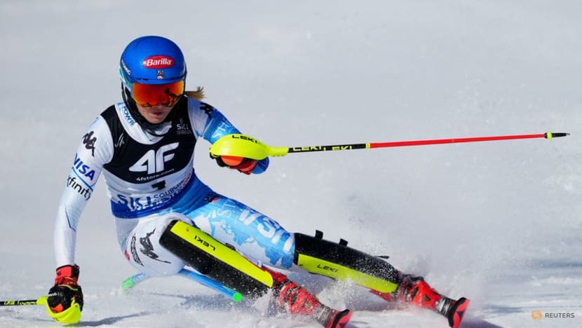 Alpine skiing-Shiffrin sets pace in world championships slalom - CNA