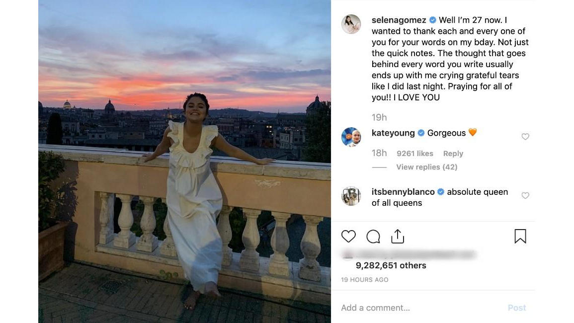 Selena Gomez cries 'grateful tears' after turning 27 - 8 Days