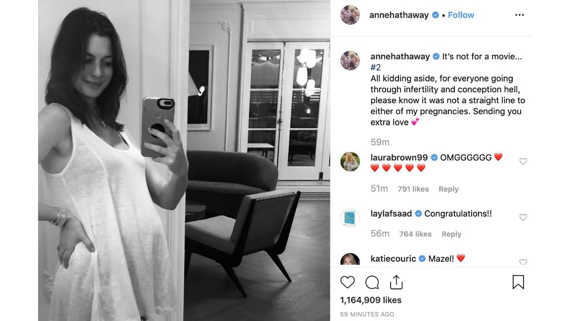 Anne Hathaway is pregnant - 8days