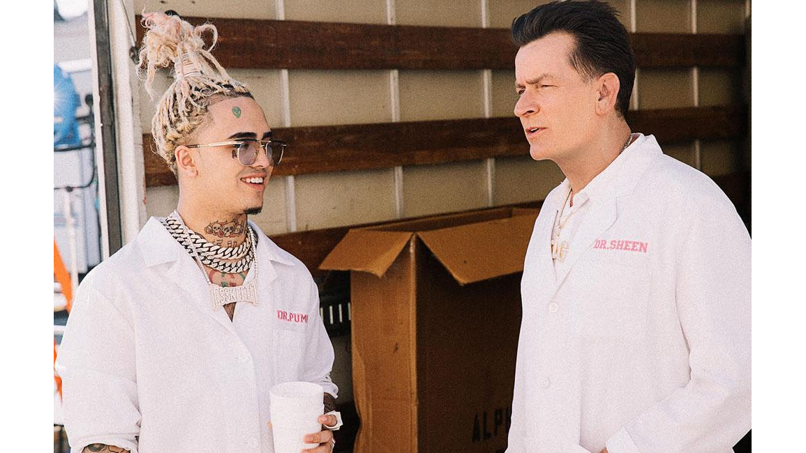 Charlie Sheen stars in Lil Pump's Drug Addict music video - 8days