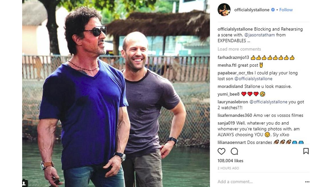 Sylvester Stallone back with Jason Statham on Expendables 4 - 8days