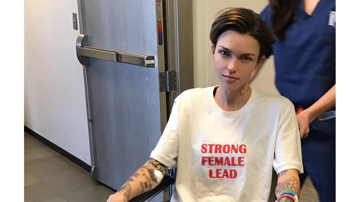 Ruby Rose in a wheelchair - 8days