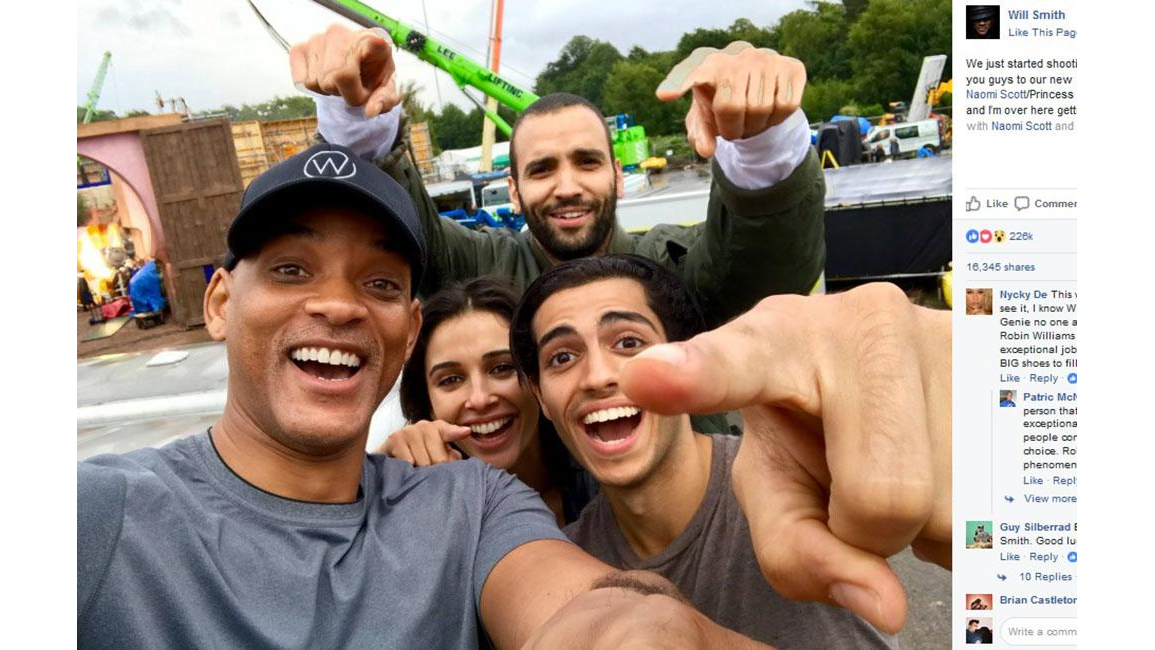 Will Smith shares image of cast of Aladdin live-action remake - 8days